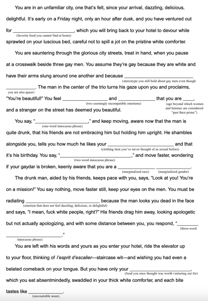 You-Are-Not-Mad Lib - The Maine Review
